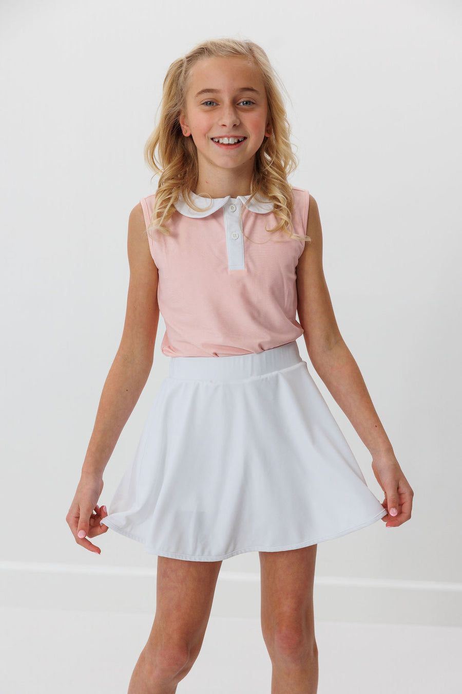 white twirly skort – Courtside Kids
